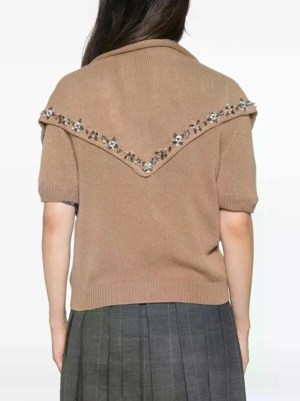 Prada Crystal-embellished Cashmere Jumper