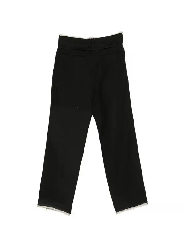 POST ARCHIVE FACTION Raw-edge Belted Trousers