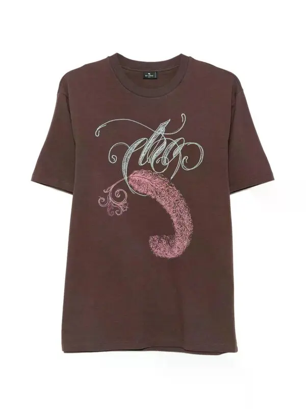 Etro Graphic-print Short-sleeve T-shirt - Brown