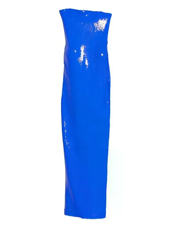 David Koma Sequinned Strapless Maxi Dress