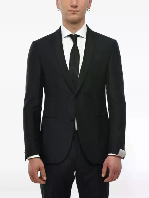 Corneliani Satin-lapel Virgin-wool Suit