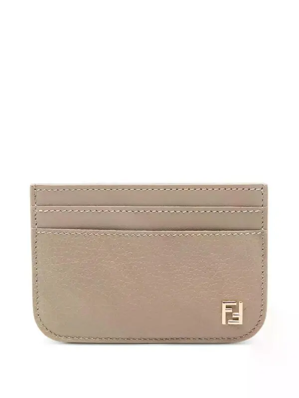 Fendi Logo-plaque Cardholder - Neutrals