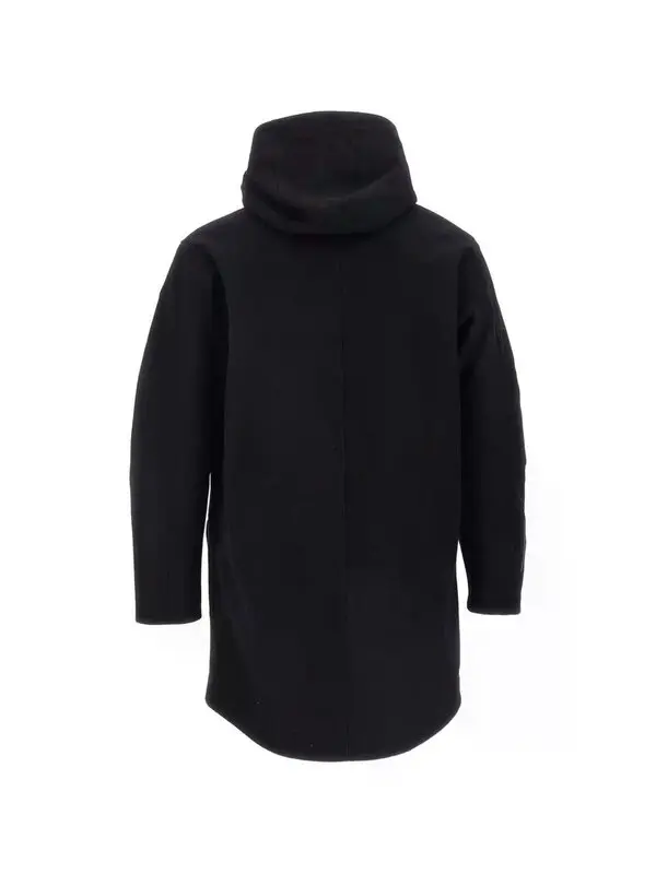 PEOPLE OF SHIBUYA Hooded Felted Coat - Black