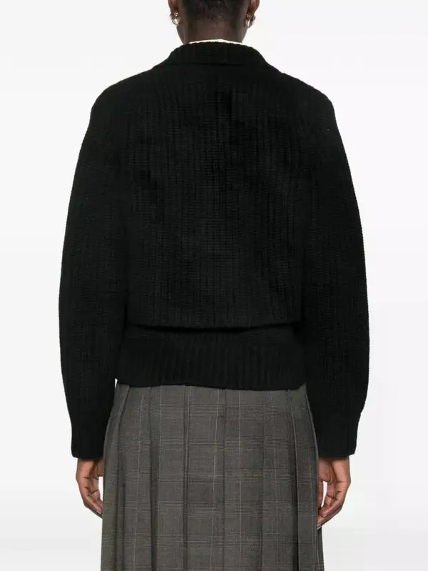 Sacai Double-breasted Ribbed Cardigan