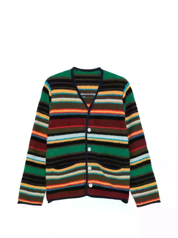Sacai Striped V-neck Cardigan