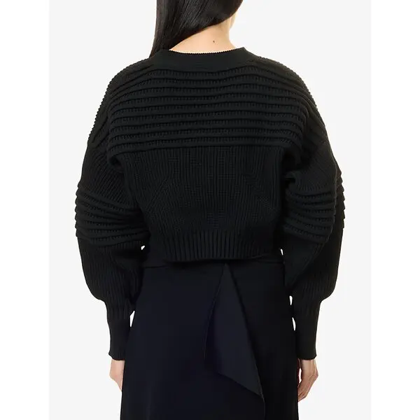 CFCL Gauge Cropped Knitted Cardigan