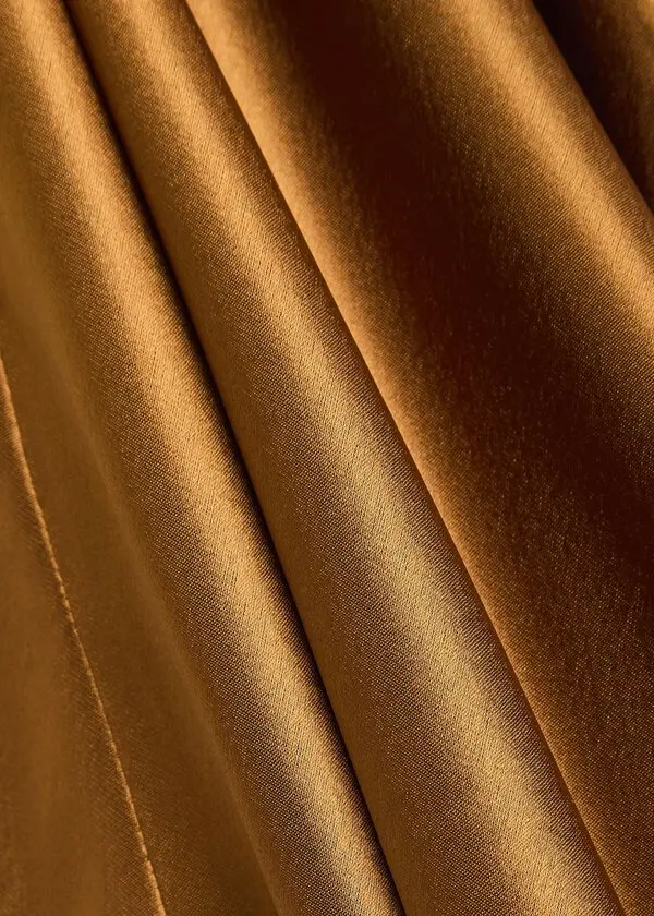 Galvan Pandora Scarf-neck Satin Gown