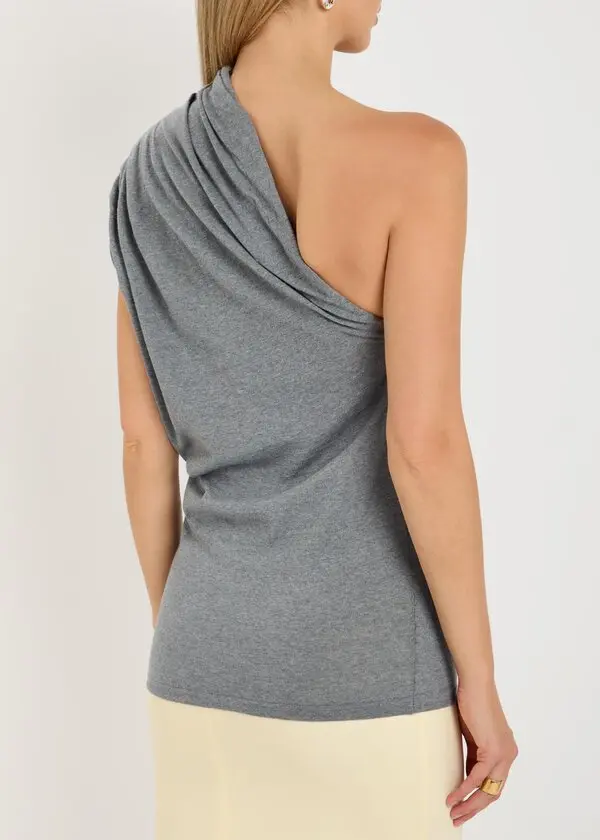 ARMARIUM One-shoulder Wool And Cashmere-blend Top