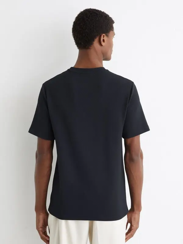 REISS Textured Crew-neck Modern-fit T-shirt
