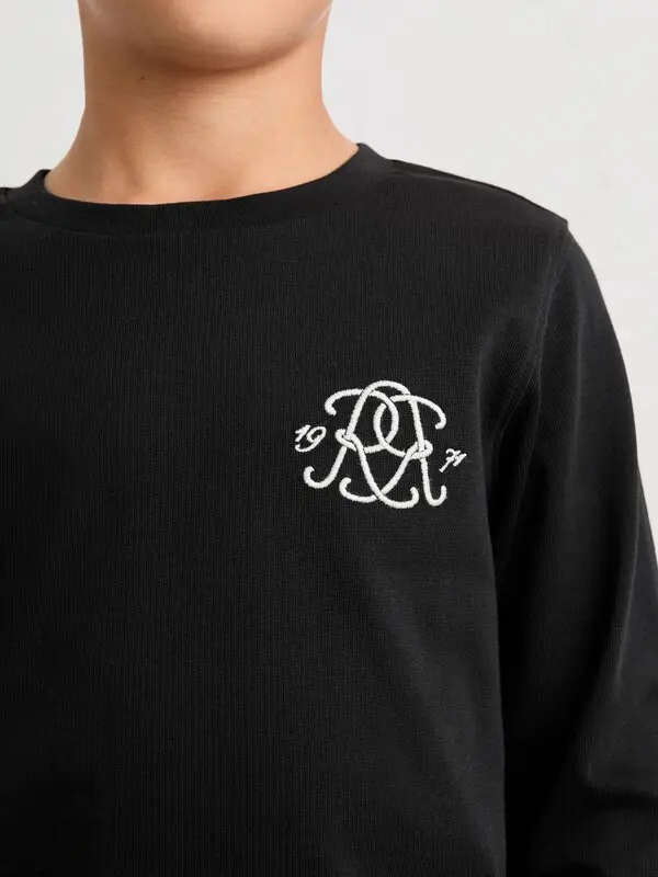REISS 3-9 Yrs Monogram Cotton Long-sleeve T-shirt