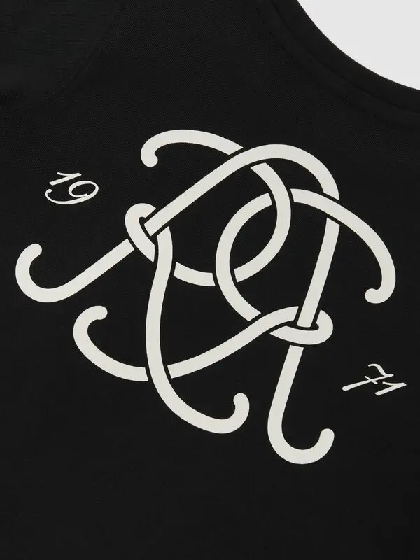 REISS 3-9 Yrs Monogram Cotton Long-sleeve T-shirt