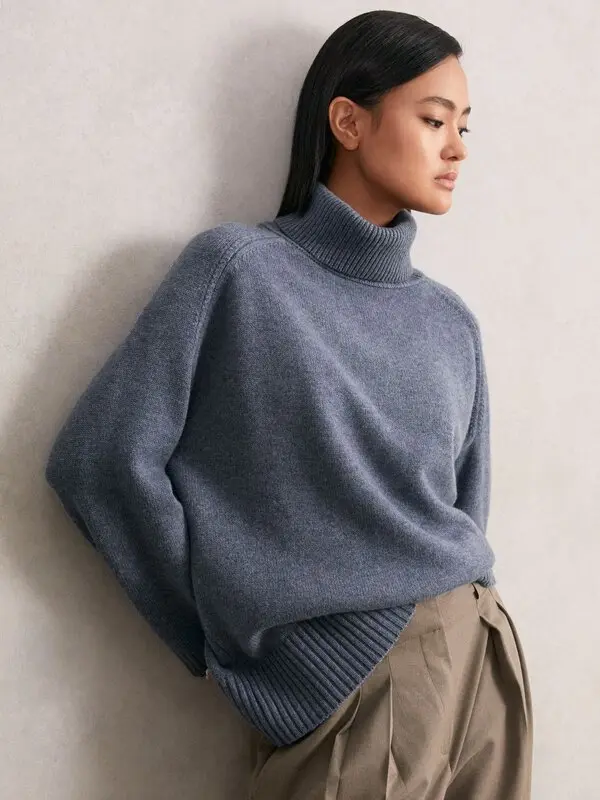 REISS Wool-cashmere Roll-neck Jumper