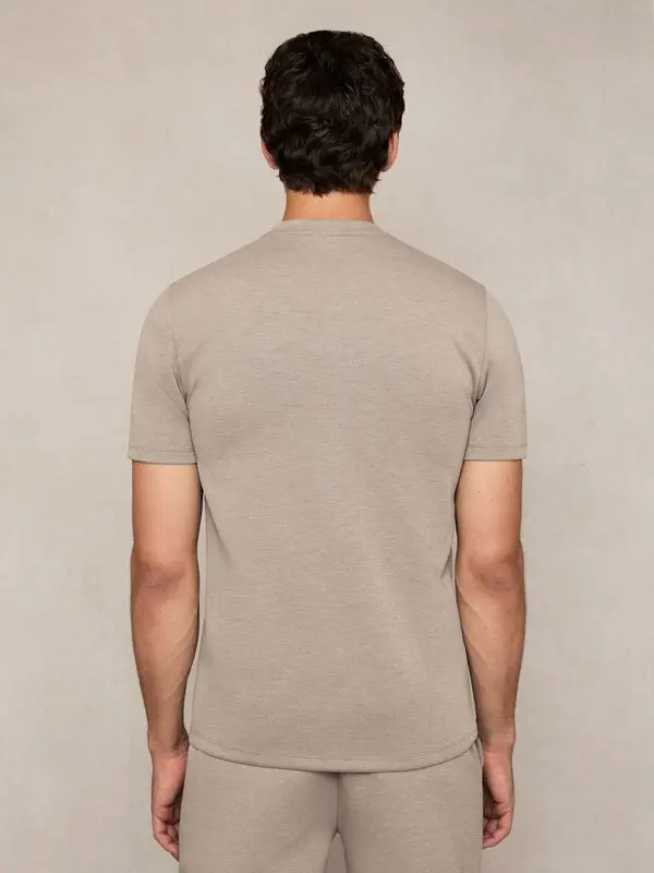 REISS Premium-interlock Modern-fit T-shirt - Light Brown