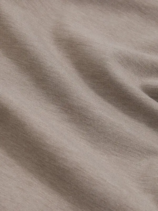 REISS Premium-interlock Modern-fit T-shirt - Light Brown