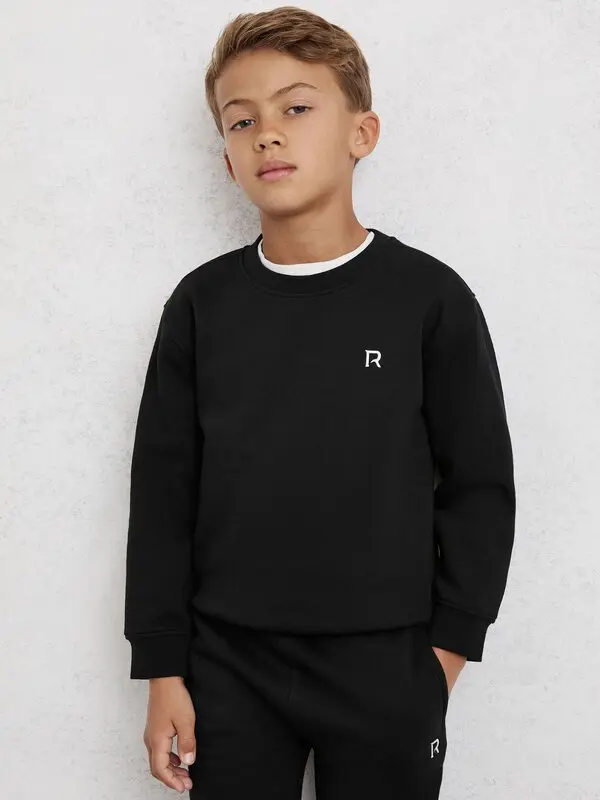 REISS Avery Cotton-blend Logo Sweatshirt And Jogger Set