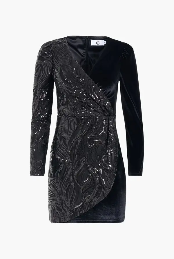 THE GT ATELIER V Neck Fitted Mini Dress