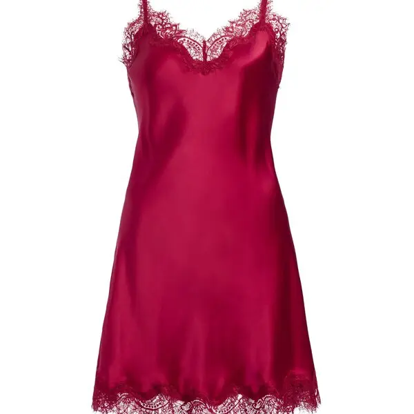 SAINTED SISTERS Scarlett Chemise In Crimson Rose - Red