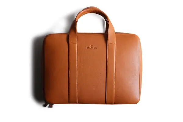 HARBER LONDON Laptop Briefcase Tan