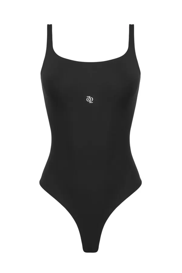 GOD SAVE QUEENS Second Skin Square-neck Bodysuit - Black