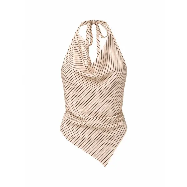 Carmen Says Sienna Striped Halter Top