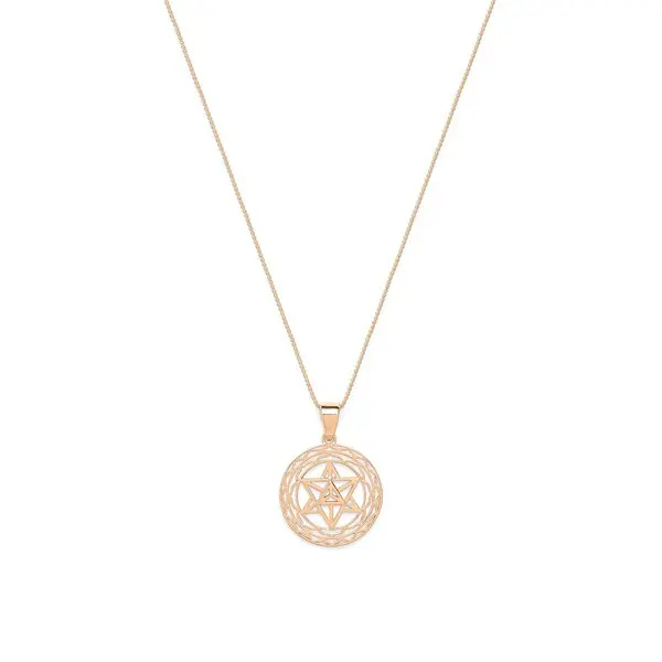 SEVEN SAINTS Merkaba Star Light Body Activation Necklace - Pink