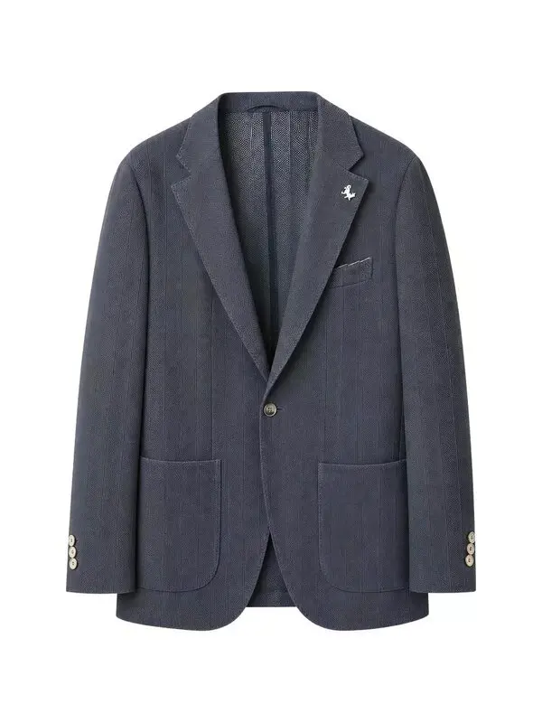 TOMBOLINI Pinstripe-pattern Notched-lapel Jacket - Grey