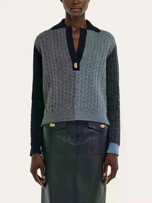 FERRAGAMO Gancio-detail Cable Knit