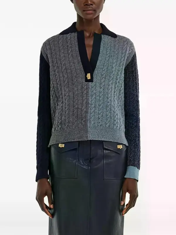 FERRAGAMO Gancio Detail Cable Knit Jumper