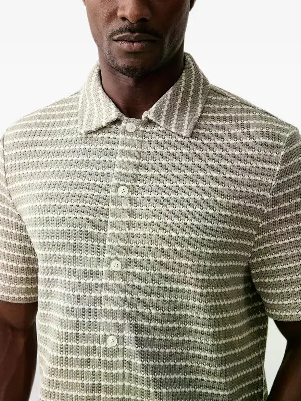 Michael Kors Horizontal-stripe Short-sleeve Shirt