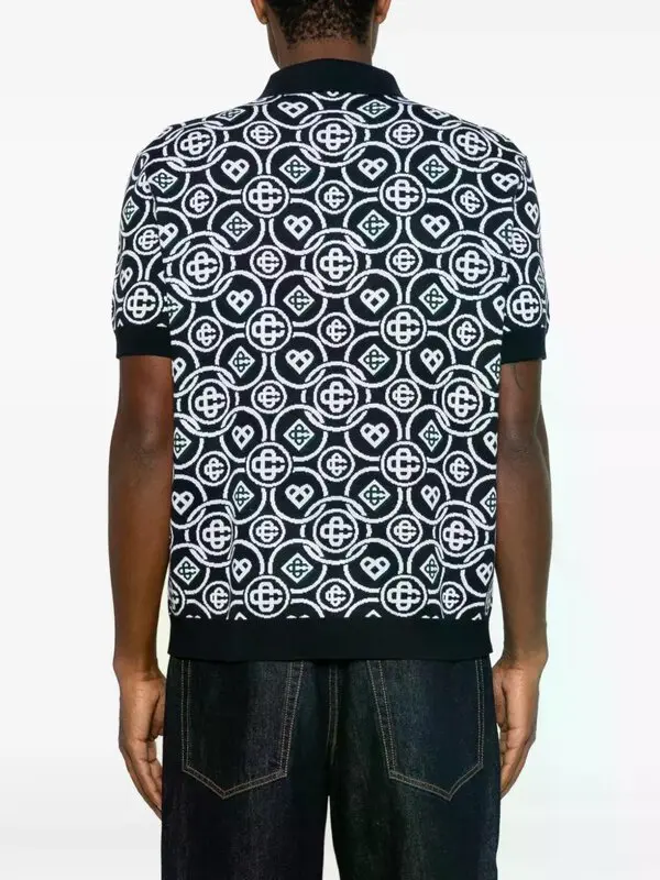 Casablanca Monogram-print Polo Shirt