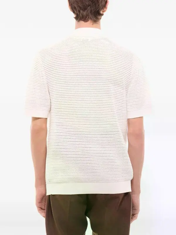 FURSAC Open-knit Cotton Polo Shirt