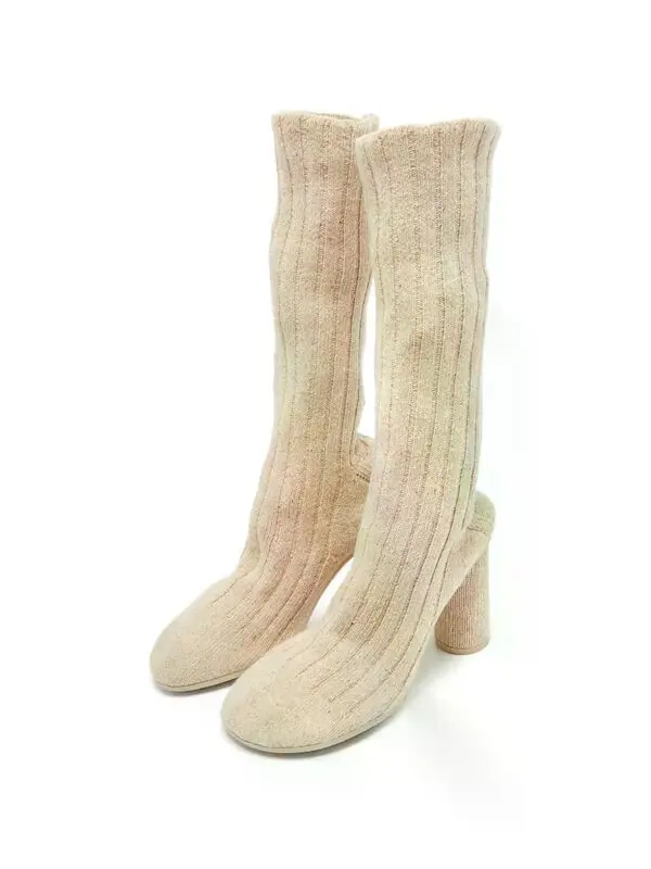 Bottega Veneta Atomic Ribbed Ankle Boots - Neutrals