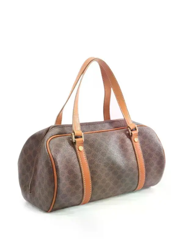 Celine 2000s Macadam-canvas Zip-fastening Tote Bag - Brown