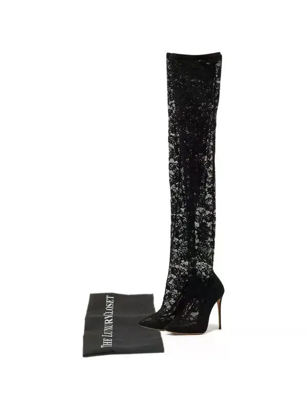Dolce & Gabbana Lace Mesh Boots