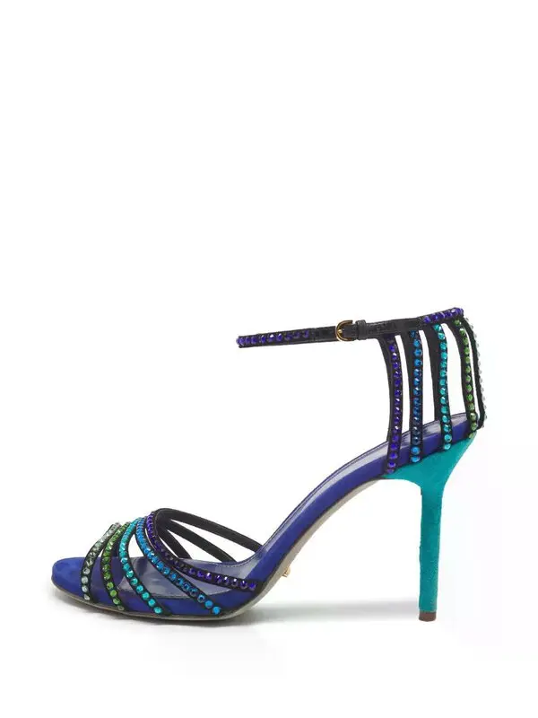 SERGIO ROSSI Crystal-embellished Ankle-strap Sandals