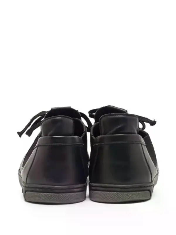 LOUIS VUITTON Leather Geometric Pattern Lace-up Sneakers