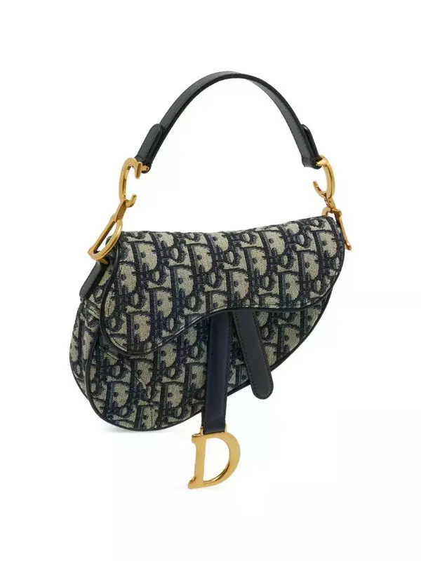 Dior Mini 2020 Saddle Oblique Shoulder Bag - Blue