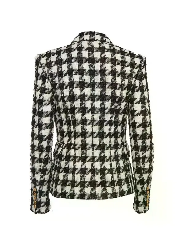 Balmain Houndstooth Double-breasted Blazer