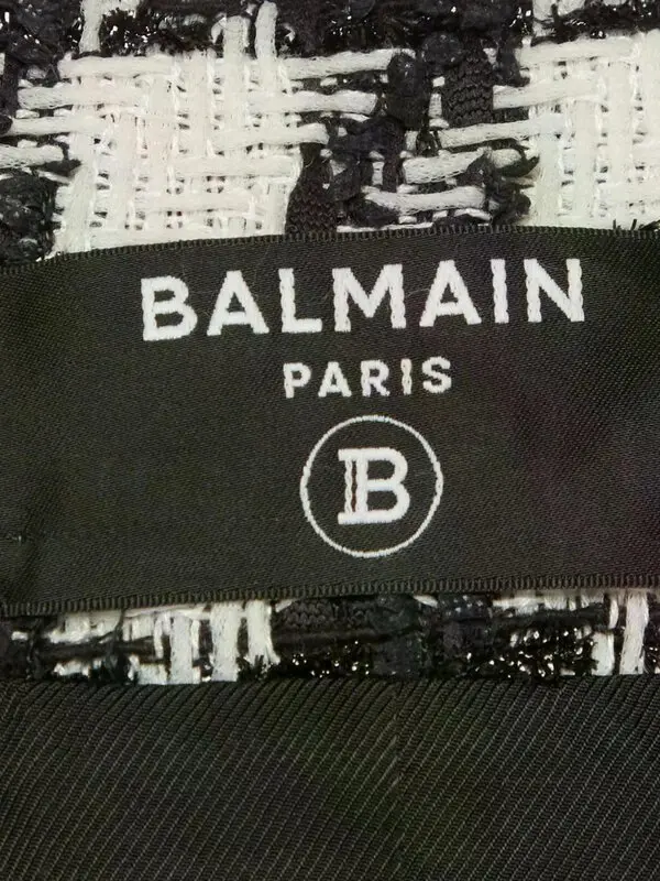 Balmain Houndstooth Double-breasted Blazer