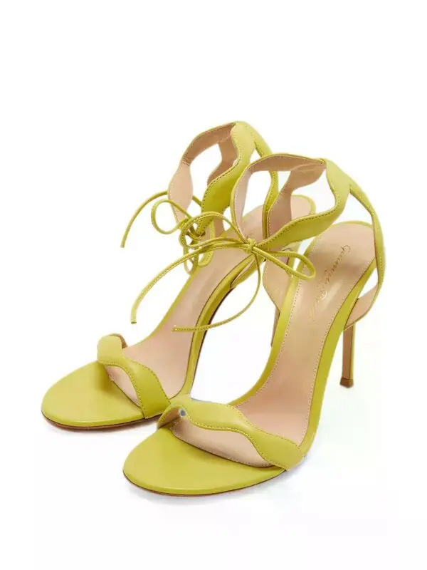 GIANVITO ROSSI Wavy Ankle-tie Sandals