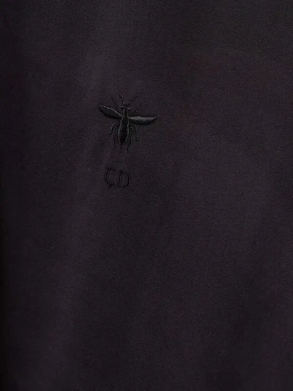 Dior Asymmetric Embroidered Logo Poplin Shirt