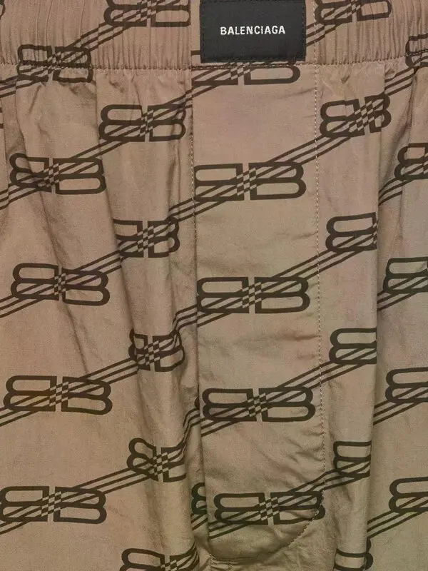 Balenciaga Monogram Poplin Shorts