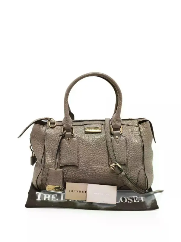Burberry Gladstone Grained-leather Tote Bag