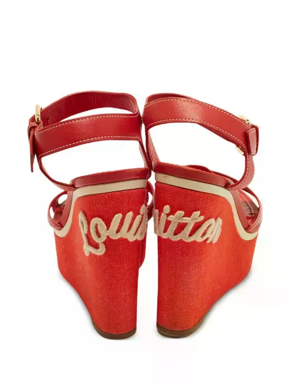 LOUIS VUITTON Logo-detail Heeled Sandals