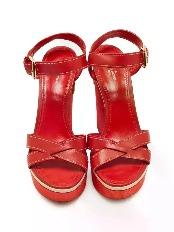 LOUIS VUITTON Logo-detail Heeled Sandals