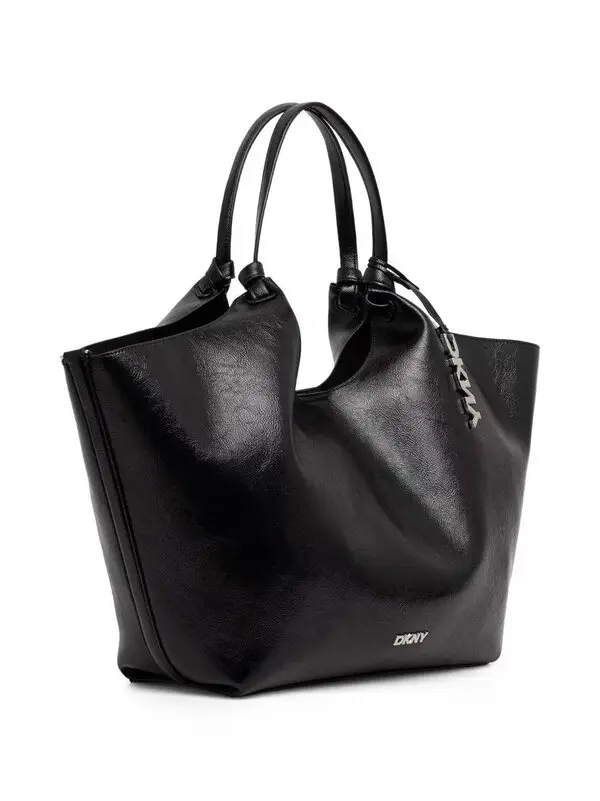 Dkny Logo-plaque Knotted Tote Bag