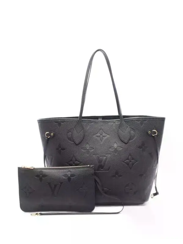 LOUIS VUITTON 2010s Mm Neverfull Empreinte-leather Tote Bag
