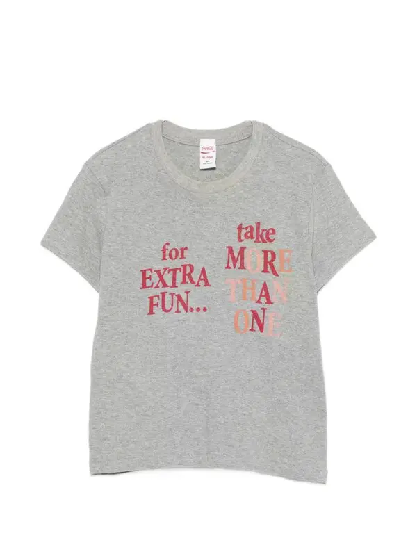 RE/DONE X Coca Cola Slogan-print T-shirt - Grey