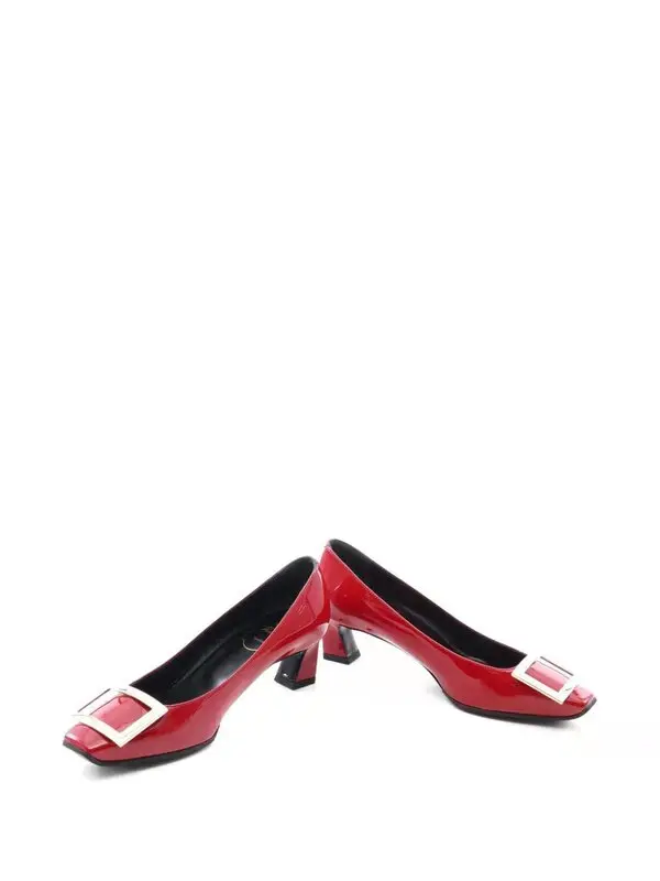 ROGER VIVIER Belle Vivier Patent Leather Heeled Pumps - Red