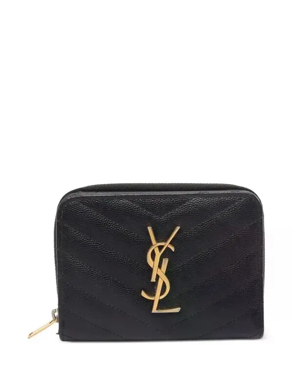 Saint Laurent 2000s Cassandre Wallet - Black